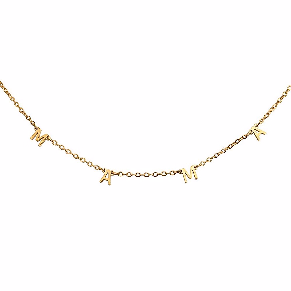 FERIER 18K Gold Plated Mom Necklace Mother's Day Letter Necklace for Women Dainty Necklace Mothers Necklace Gifts for Mom (Gold)