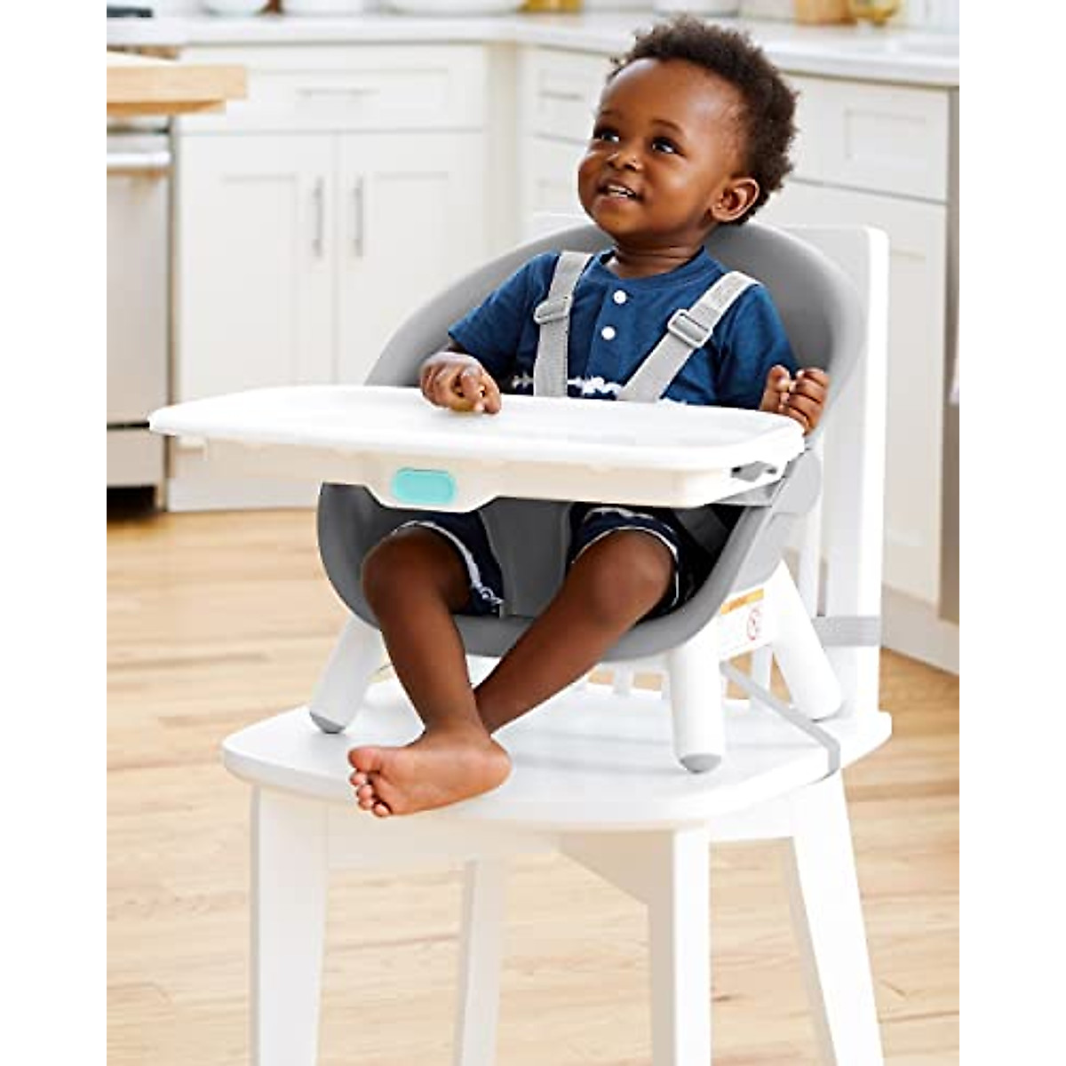 Skip Hop Baby High Chair, Eon 4-in-1, Grey/White