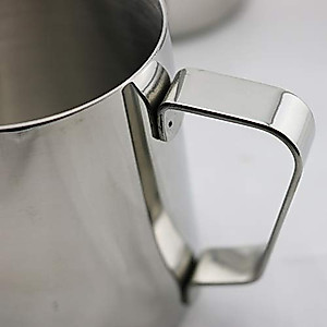 Rhino Coffee Gear 0799439358010 Milk Pitcher, 12 oz, Silver