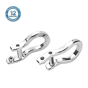 ONER Tow Hooks Compatible with 2019 2020 2021 & Newer Chevy Silverado 1500, Replaces # 84280202（Chrome）