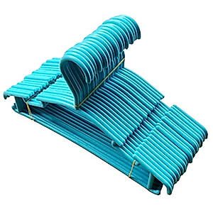 N/A 10pcs Home Organizer Solid Anti Slip Clothes Hanger Baby Tool Coat Kids Portable Hook Children (Color : Blue, Size : 1)