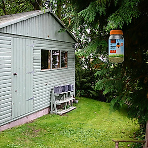 Fly Catcher Bottle- Outdoor Reusable Hanging Fly Trap- Add Water to Catch House & Horse Flies in Garden, Backyard & Barn, 25-Gram Clear Trap, 3 Pack