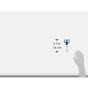 Westcott 5 inch Easy Grip Left Handed Soft Grip Scissor - Black/Blue - Black-Blue