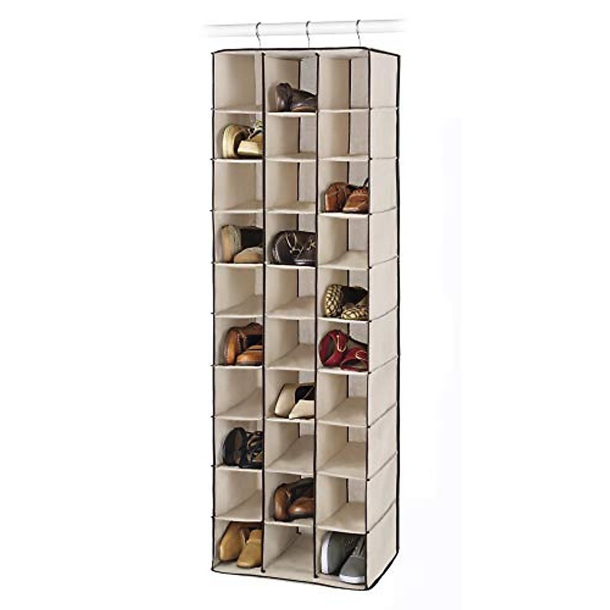 Whitmor 30 Section Hanging Shoe Shelves, Tan
