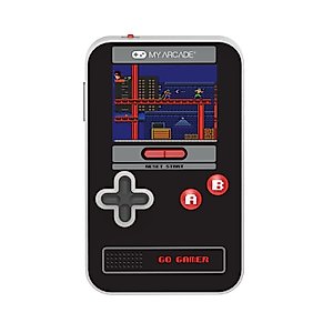 My Arcade Go Gamer Classic-RED: Portable Electronic Game Console with 300 Games, Full Color 2.5" Screen-Fun for The Whole Family (DGUN-3909)