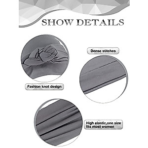 3 Pieces Head Wrap Turban Headwear Pre-Tied Twisted Braid Hair Cover Headwrap Hats for Women Girls (Black, Gray, Light Blue, Popular Style)