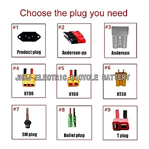 JHKJ E-Bike Battery 36V 10Ah 12AH 15Ah 20AH Electric Bike Lithium Battery Ebike Battery 36 Volt Bike Battery with Charger Compatible with All Electric Bikes,T Plug,20AH