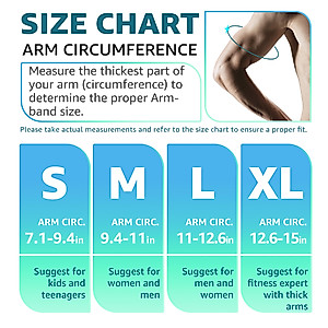 HiRui Universal Sports Armband Cell Phone Armband Sleeves Running Armband for Exercise Workout, Compatible with iPhone 15/15Plus/Pro iPhone 14/13/12 Samsung Galaxy All Phones (Large, Black)