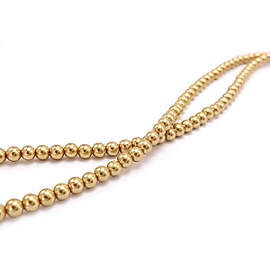 Golden Long Pearl Necklace for Women Layered Faux Pearl Strand Necklace Costume Jewelry, 69",Diameter Pearl 8MM