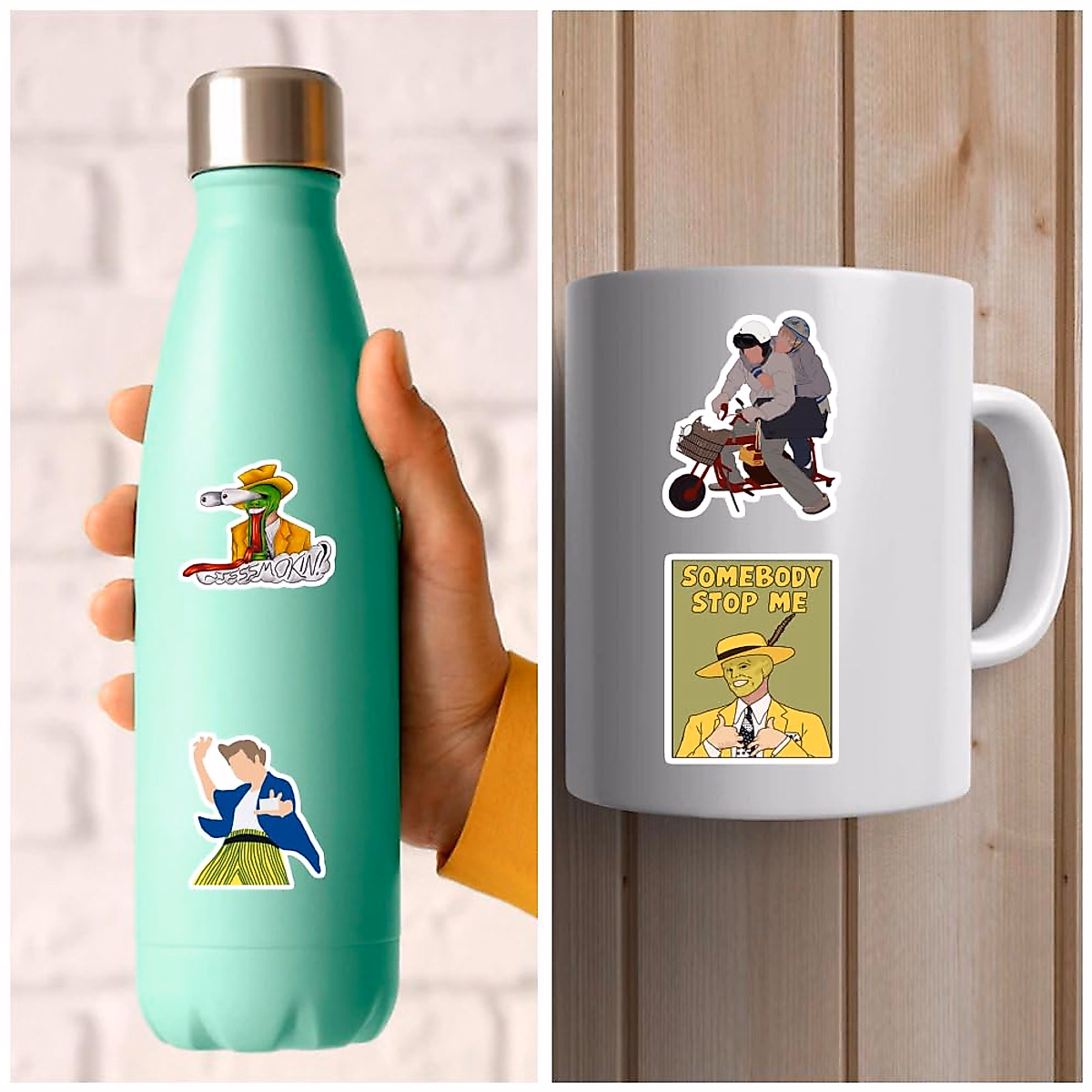 MONDAYTOZ 20 Pcs Stickers Packs Carrey Decal of Colorful Jim Aesthetic Vinyl Sticker Waterproof for Water Bottle Laptop Computer Luggage Phone Car Skateboard Bumper