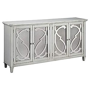 Signature Design by Ashley Mirimyn Vintage Accent Cabinet or TV Stand, Light Gray