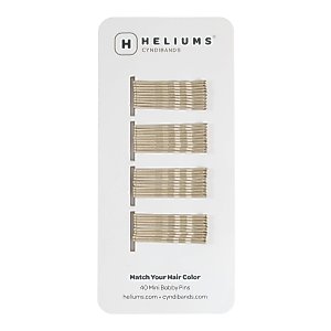 Heliums Mini Bobby Pins - Ash Blonde - 40 Pack, 1.5 Inch Small Hair Pins For Thin Hair & Kids