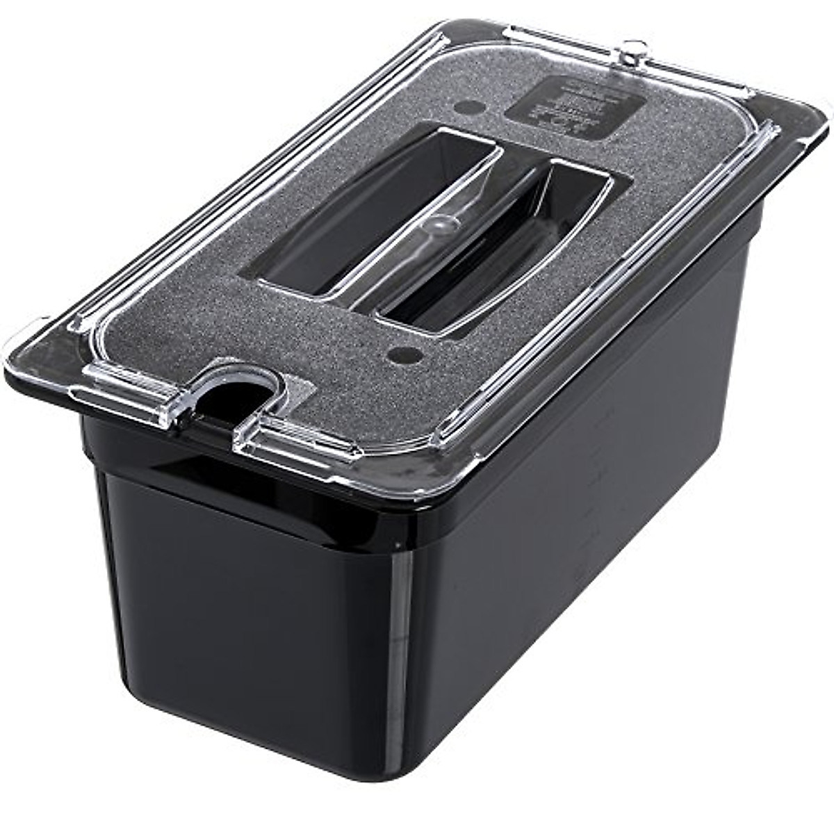 Carlisle FoodService Products Plastic Food Pan 1/3 Size 6 Inches Deep Black