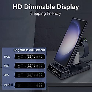 SwanScout Charging Station for Samsung, Foldable 25W 3 in 1 Super Fast Charging Dock Stand for Galaxy S23 Ultra/S22 Ultra/S21/Z Flip 4/Z Fold 4/Buds, Samsung Watch Charger for Galaxy Watch 5 Pro/4/3