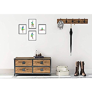 Little Girl Ballet Dancers Abstract Wall Art Print 8 x 10" Set of 4 Unframed, White Background, Perfect for for Girl Ballerina, Teacher and Lover of Ballet, Ideal Bedroom, Dance Studio, Locker Decor