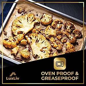 LuxLiv® 164ft Unbleached Brown Parchment Paper Roll for Baking, Sourdough Bread Baking Supplies, Wax Paper Roll, Cooking Paper - Extra Thick & Non-Stick Greaseproof 1ft Width Sheets for Oven.