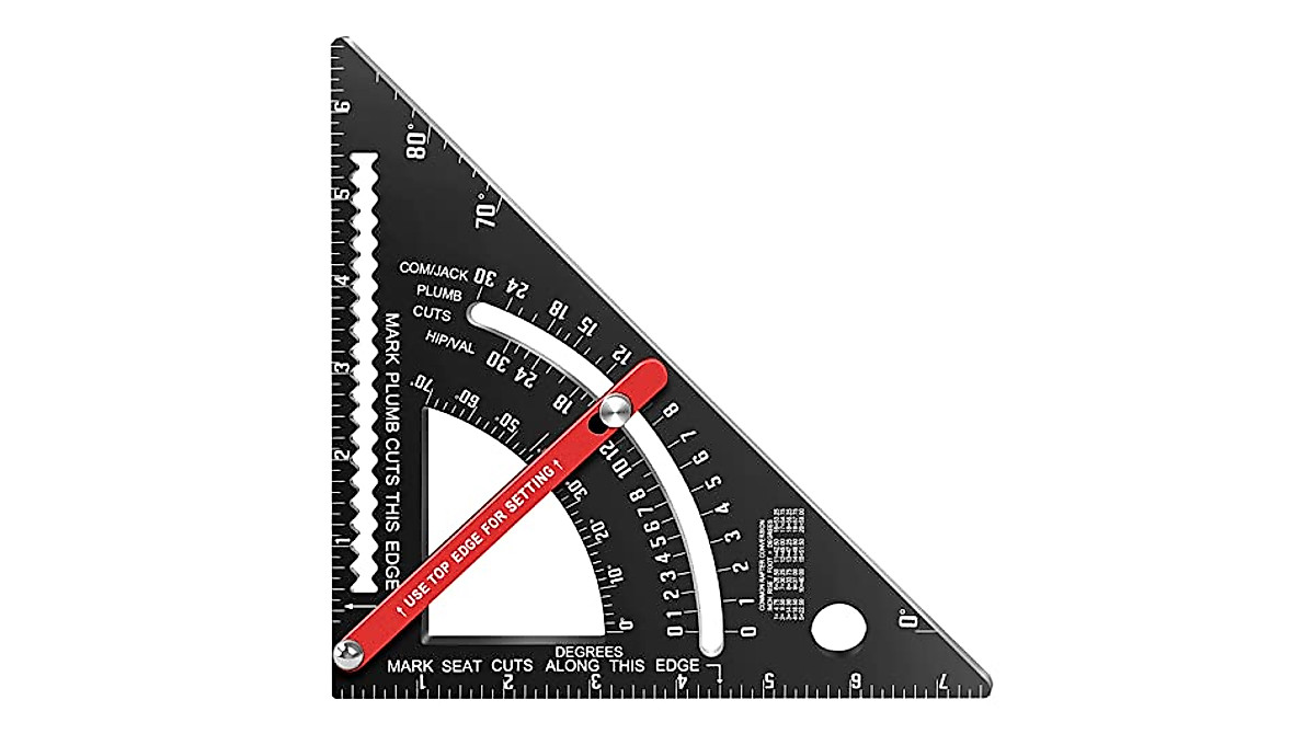 Gohelper 7-Inch Aluminum Carpenter Square for Woodworking & Framing