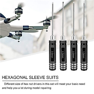 RC Hex Driver Set - 4pcs Hex Allen Screwdriver Kit 1.5mm 2.0mm 2.5mm 3.0mm Key Driver Repair Tools for Rc Car Traxxas Helicopter3