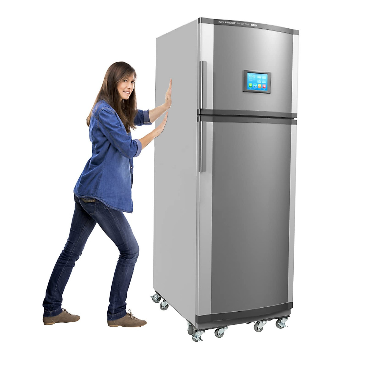 Heavy Duty Furniture Expandable Lifter with 4 Mover Dolly for Easy and Safe Moving Kit, Rubber Wheels 2 Brake 360° Rotatable Appliance Mover Dolly, Max Up for 1320LBS/600KG (Black)