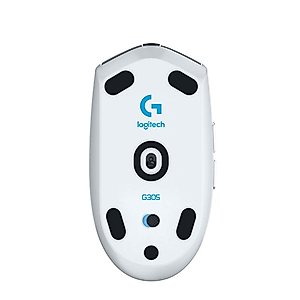 Logitech G305 Lightspeed Wireless Gaming Mouse, HERO Sensor, 12,000 DPI, Lightweight, 6 Programmable Buttons, 250h Battery Life, On-Board Memory, Compatible with PC/Mac - White (Renewed)