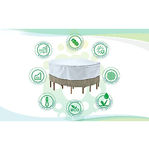monsoon Large 108 in. Round Patio Table with Chairs Cover 108L x 108W x 29H