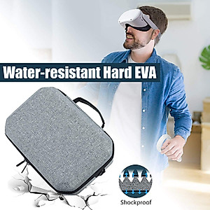 VKBAND Hard Travel Case for Oculus Quest 2 VR Gaming Headset and Controllers Accessories Waterproof Shockproof Carring case