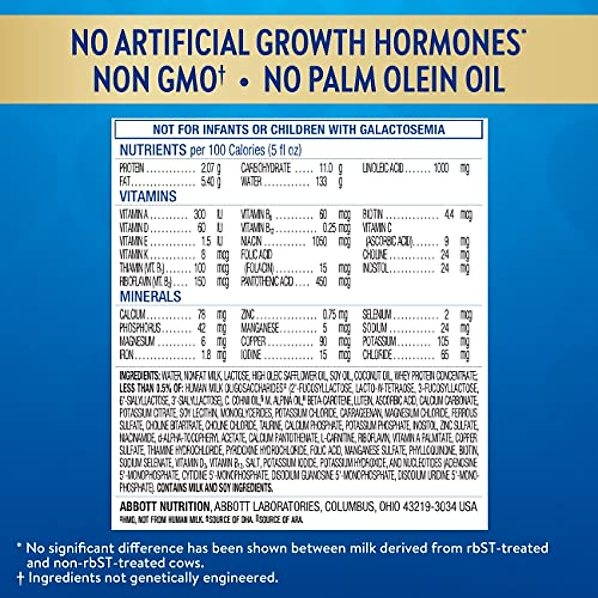 Similac 360 Total Care Infant Formula, with 5 HMO Prebiotics, Our Closest Formula to Breast Milk, Non-GMO, Baby Formula, Ready-to-Feed, 2-fl-oz Bottle (Case of 12)