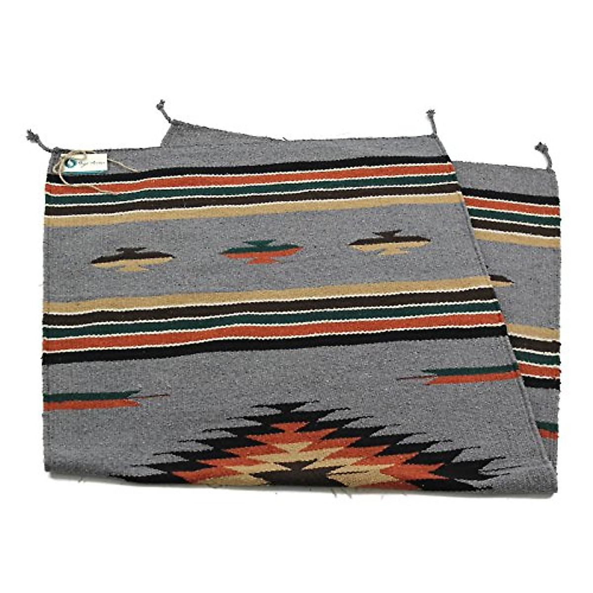 Onyx Arrow Southwest Area Rug, 32 x 64 Inches, Center Diamond, Gray/Black/Multi