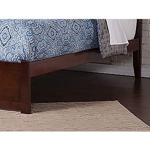 AFI Concord King Platform Bed with Flat Panel Footboard and Urban Bed Drawers in Walnut
