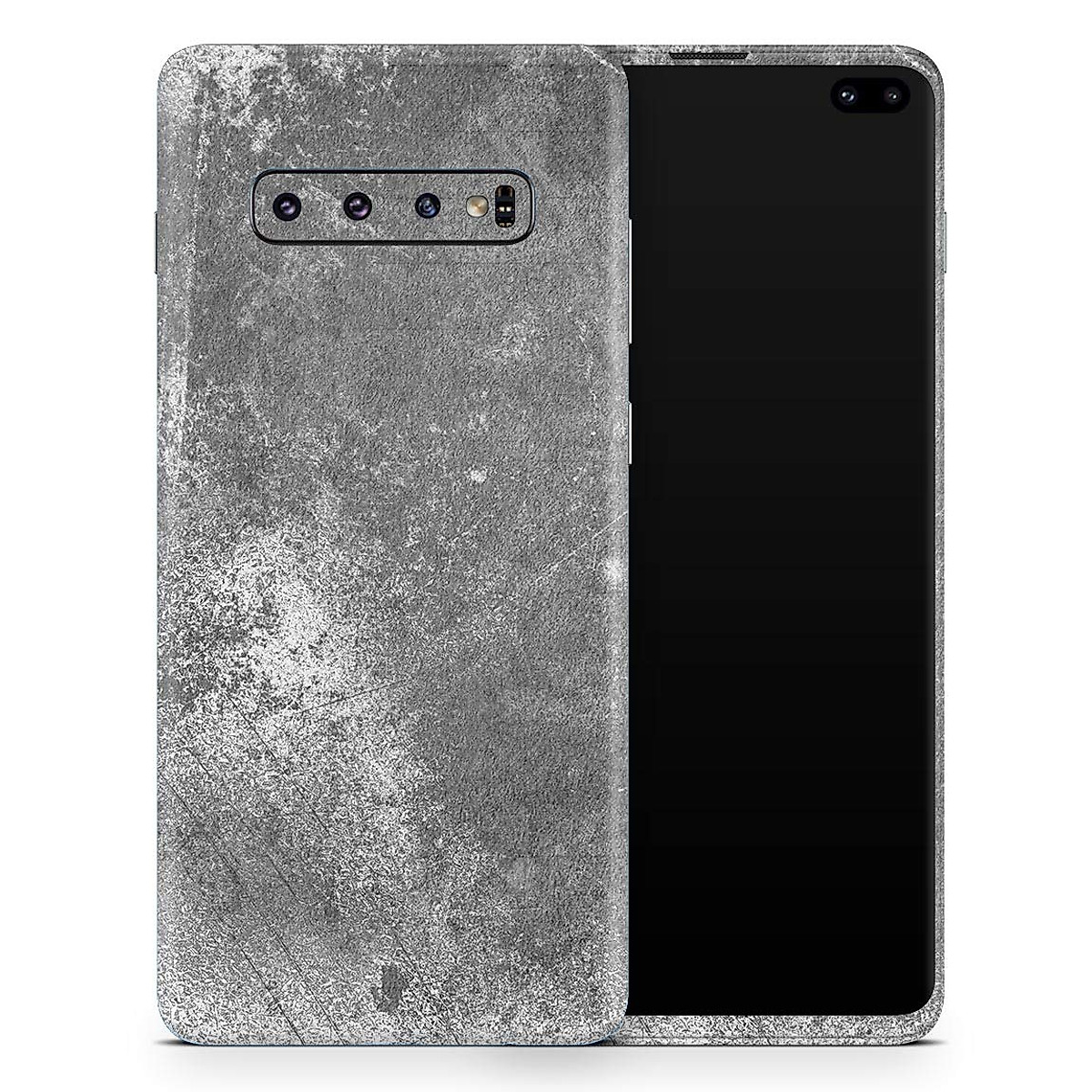 DesignSkinz Distressed Silver Texture v2 Protective Vinyl Decal Wrap Skin Cover Compatible with The Samsung Galaxy S20 (Screen Trim & Back Glass Skin)