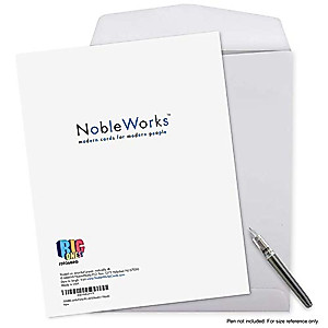 NobleWorks - 1 Large Birthday Greeting Card (8.5 x 11 Inch) - Fun Bday Celebration, Stationery Notecard - Big Happy Birthday Brother J5936BRG