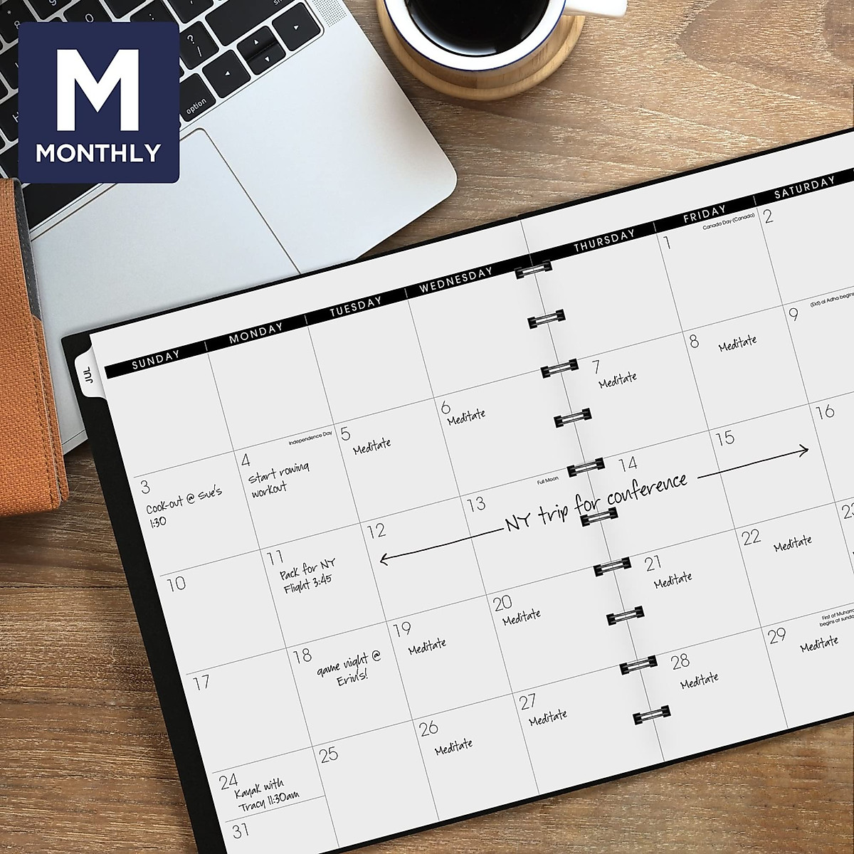 AT-A-GLANCE 2022-2023 Planner, Weekly & Monthly Academic Appointment Book, 9" x 11", Large, Move-A-Page, Black (70957E05)