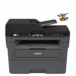 Brother MFC-L27 10DW Series Compact Wireless Monochrome Laser All-in-One Printer - Print Copy Scan Fax - Mobile Printing - Auto Duplex Printing - Print Up to 32 Pages/Min - ADF + HDMI Cable