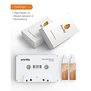 Arsvita Audio Tape/Cassette Head Cleaner with 2 Cleaner Solutions