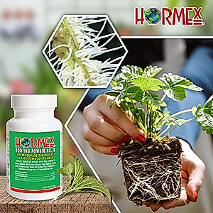 Hormex Rooting Powder #8 - Rooting Hormone for Moderately Difficult to Root Plants - Fast & Easy Way to Clone Plants from Cuttings - Stronger, Healthier Roots Using Cloning Powder - 0.8 IBA