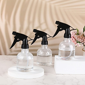 Nuogo 20 Pcs Plastic Spray Bottles Bulk 8 oz Refillable Empty Spray Bottle with Adjustable Nozzle Mini Spray Bottle Liquid Sprayer for Hair, Spas, Water, Kitchen, Plants, Bath and Beauty(Clear)