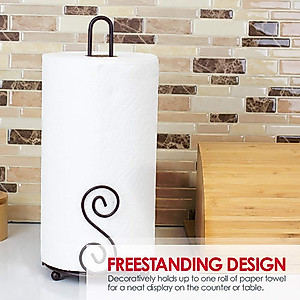 Home Basics PH10655 14 Inch Bronze Color Paper Towel Holder