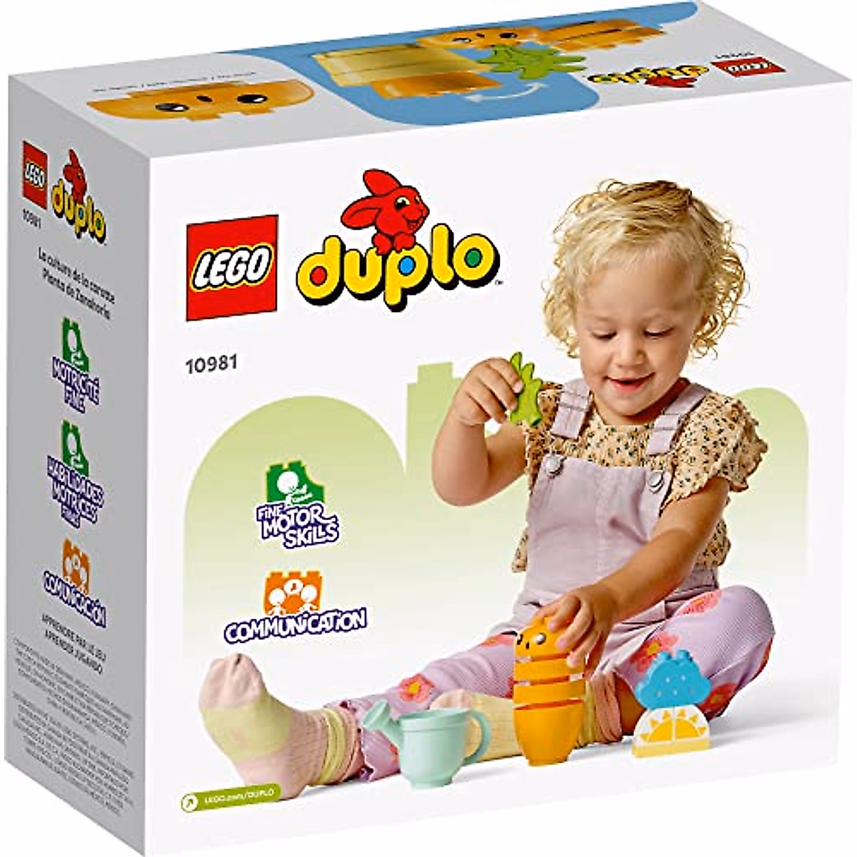 LEGO DUPLO My First Growing Carrot 10981, Stacking Toys for Babies 1.5+ Years Old with 4 Vegetable Bricks, Learning Educational Toy for Toddlers