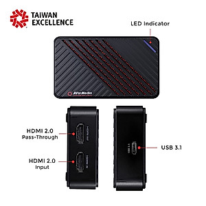 AVerMedia Live Gamer Ultra GC553 – 4K60 HDR Pass-Through, 4K30 Capture, Low Latency for Xbox Series X/S, PS5, Switch, Windows 11/macOS 10.13