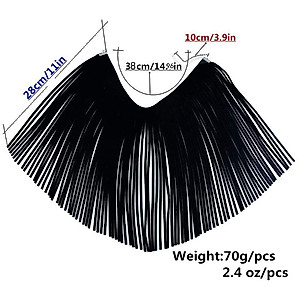 Mrotrida Tassel Bib Necklaces Long Velvet Fringe Choker African Chunky Necklace Jewelry for Women Party Beach