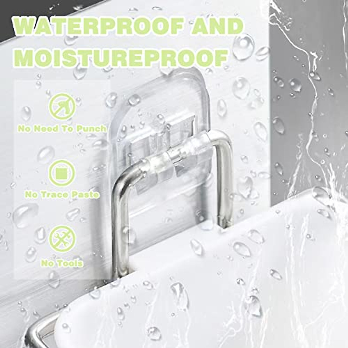 SHANZHUU 5 Pack Shower Caddy Adhesive Sticker Hooks, Shower Rack Adhesive, Corner Shower Caddy Adhesive Replacement for Bathroom Shelf Basket Soap Dish and Kitchen Accessories