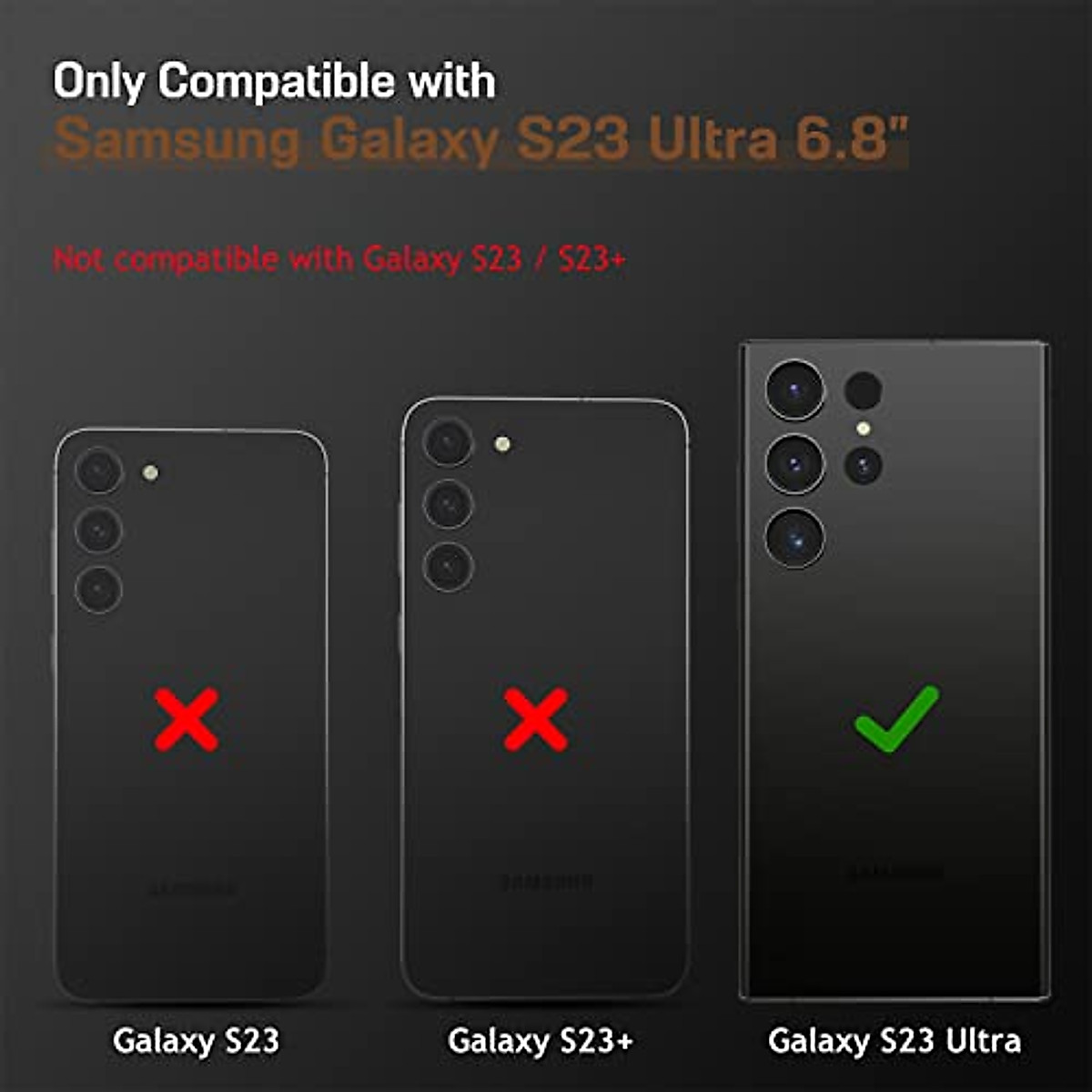 LOHASIC for Galaxy S23 Ultra Case, Premium Leather Luxury Business PU Non-Slip Grip Shockproof Bumper Full Body Protective Cover Phone Cases for Samsung Galaxy S23 Ultra 5G 6.8 inch - Brown