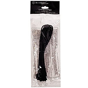 SilverStone Technology PP06 Black Sleeved PSU Cable for One EPS/ATX 12V 8-pin Adapter 550mm Long, SST-PP06B-EPS55