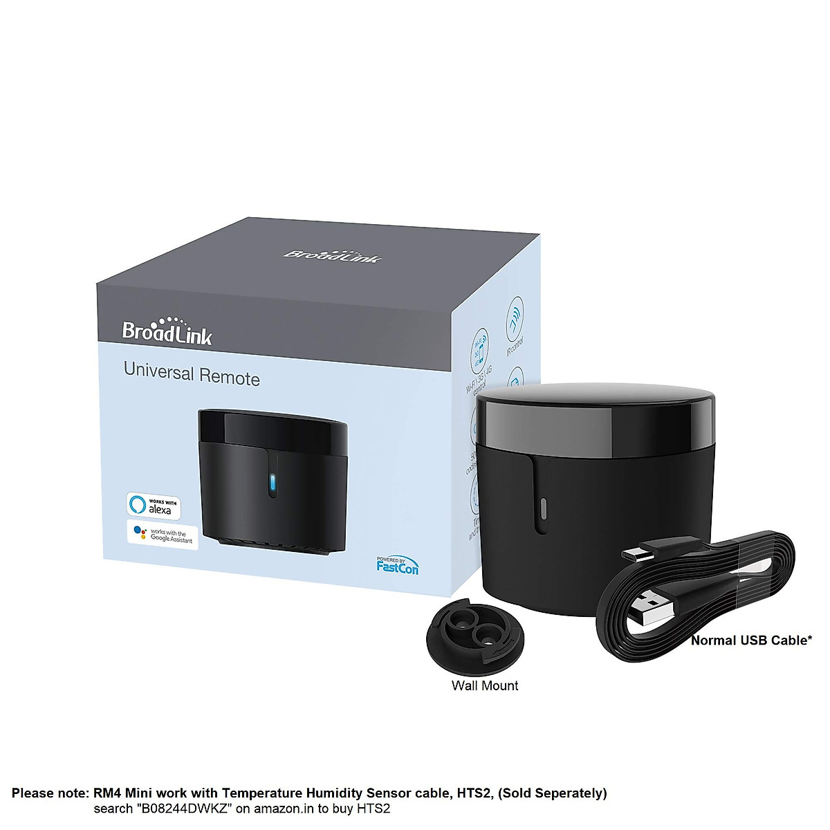 Broadlink RM4 Mini Smart Remote - IR Blaster Hub for Smart Home Automation, Infrared TV Air Conditioner Remote Replacement Compatible with Alexa, Google Assistant, IFTTT