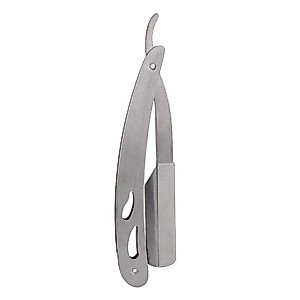 Barber Straight Razor, Stainless Steel 74 Manual Shaving Blade Holder Barber Folding Shaving Knife Rack(#1)