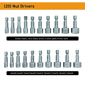 Jackson Palmer 218 Piece Ultimate Screwdriver Bit Set, High Grade Carbon Steel, Includes Hard-to-Find Security Bits