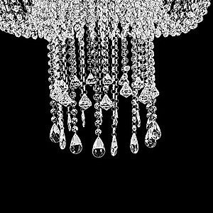 Romantic Wedding Crystal Chandelier Style Drape Suspended Cake Swing Hanging Crystal Cake Rack Cake Swing Stand for Tea Party Wedding Birthday (Crystal, Diameter 60cm/23.6in)