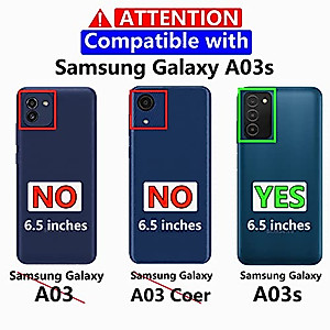 Warsia for Samsung Galaxy A03S Case, Galaxy A03S Case with Screen Protector [Military Grade Drop Tested] Heavy-Duty Tough Rugged Shockproof Protective Case for Samsung A03S, Black
