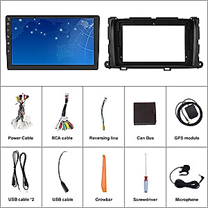 Android 12 Car Radio Stereo for Toyota Sienna 2011-2014 Wireless Apple CarPlay Andriod Auto 2G+32G with SWC WiFi GPS Navigation DSP Bluetooth FM