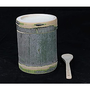 WellieSTR 2PCS (XXS/Dia.7~8cm/H 10cm) Natural Bamboo Steamer Bowl Rice Basket Dessert Cup Bamboo Wine Glass for Asian Food,Dim Sum,Rice,Bamboo Wrapped Sticky Rice Steamer,Snack Tool,with Spoon